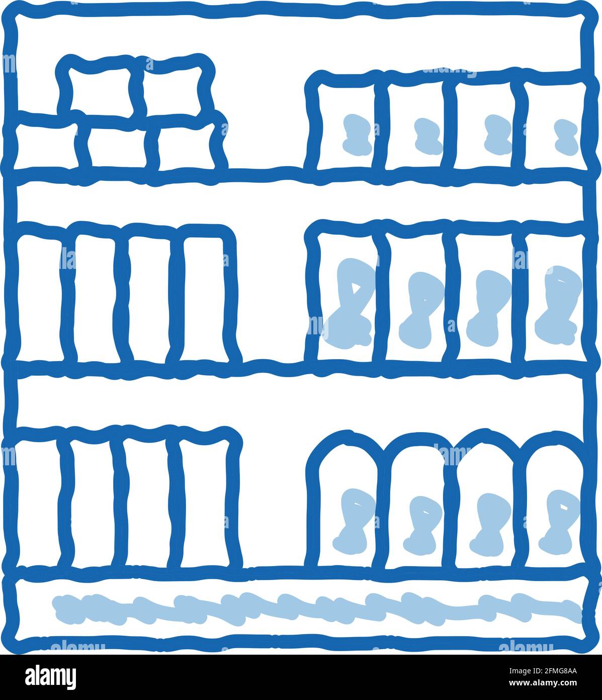 Shop Counter doodle icon hand drawn illustration Stock Vector Image ...