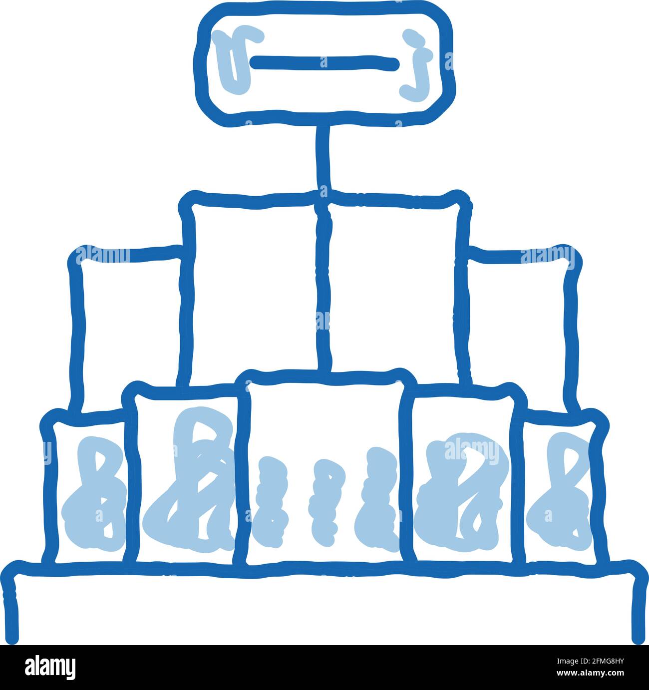 Promo Stand doodle icon hand drawn illustration Stock Vector Image ...