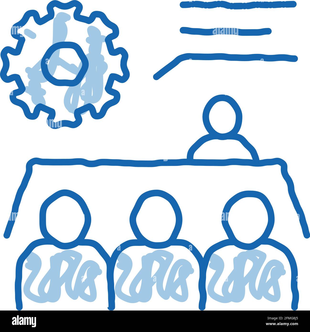 Meeting Training doodle icon hand drawn illustration Stock Vector Image ...