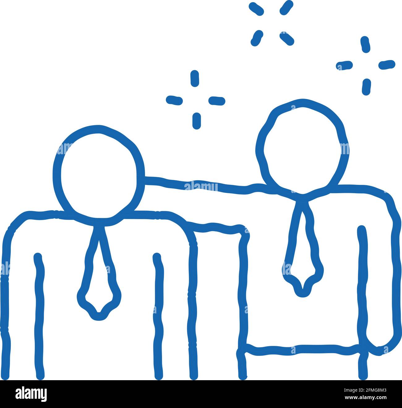 Man Pat Shoulder doodle icon hand drawn illustration Stock Vector Image ...