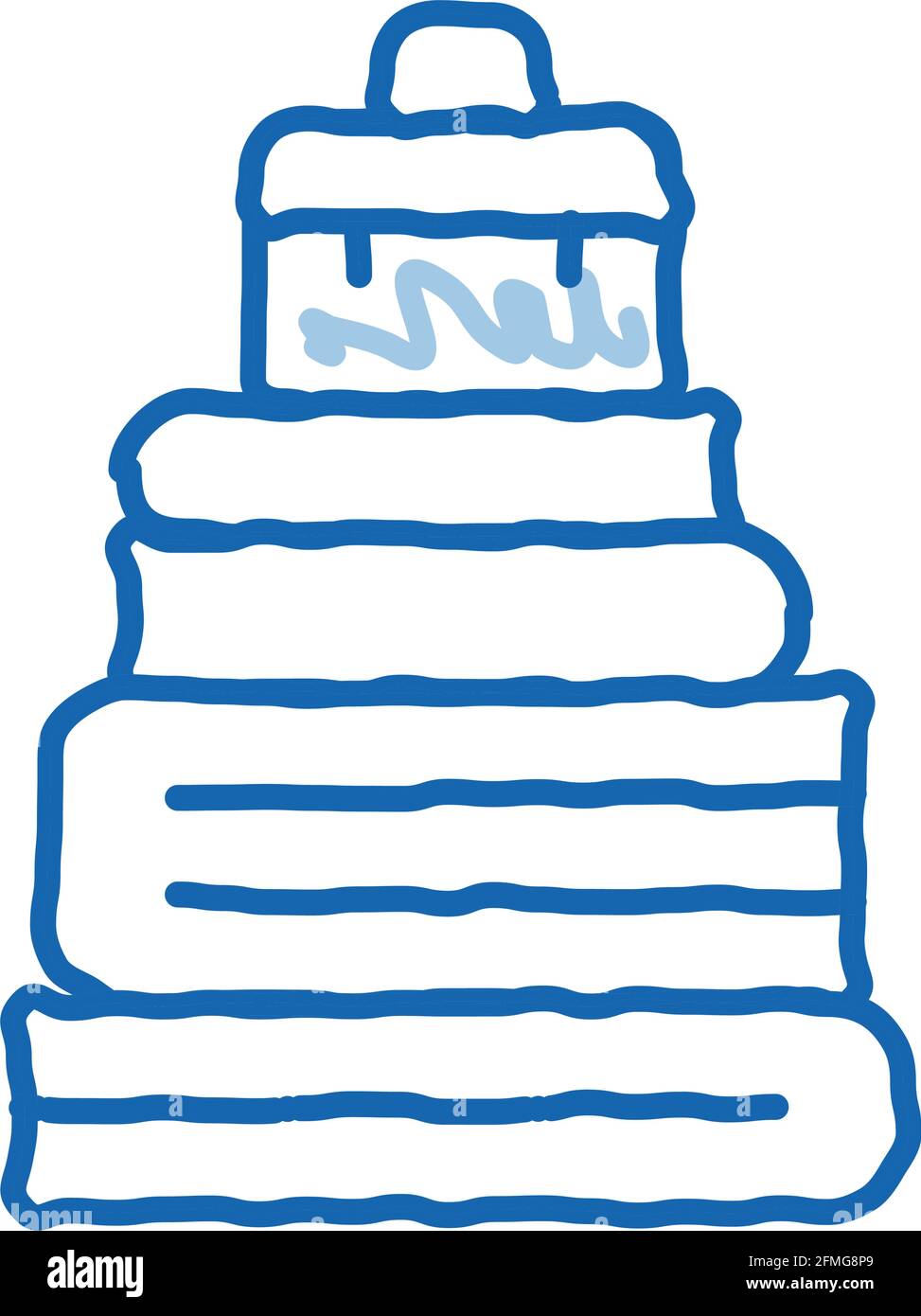 Case Heap Tower doodle icon hand drawn illustration Stock Vector Image ...