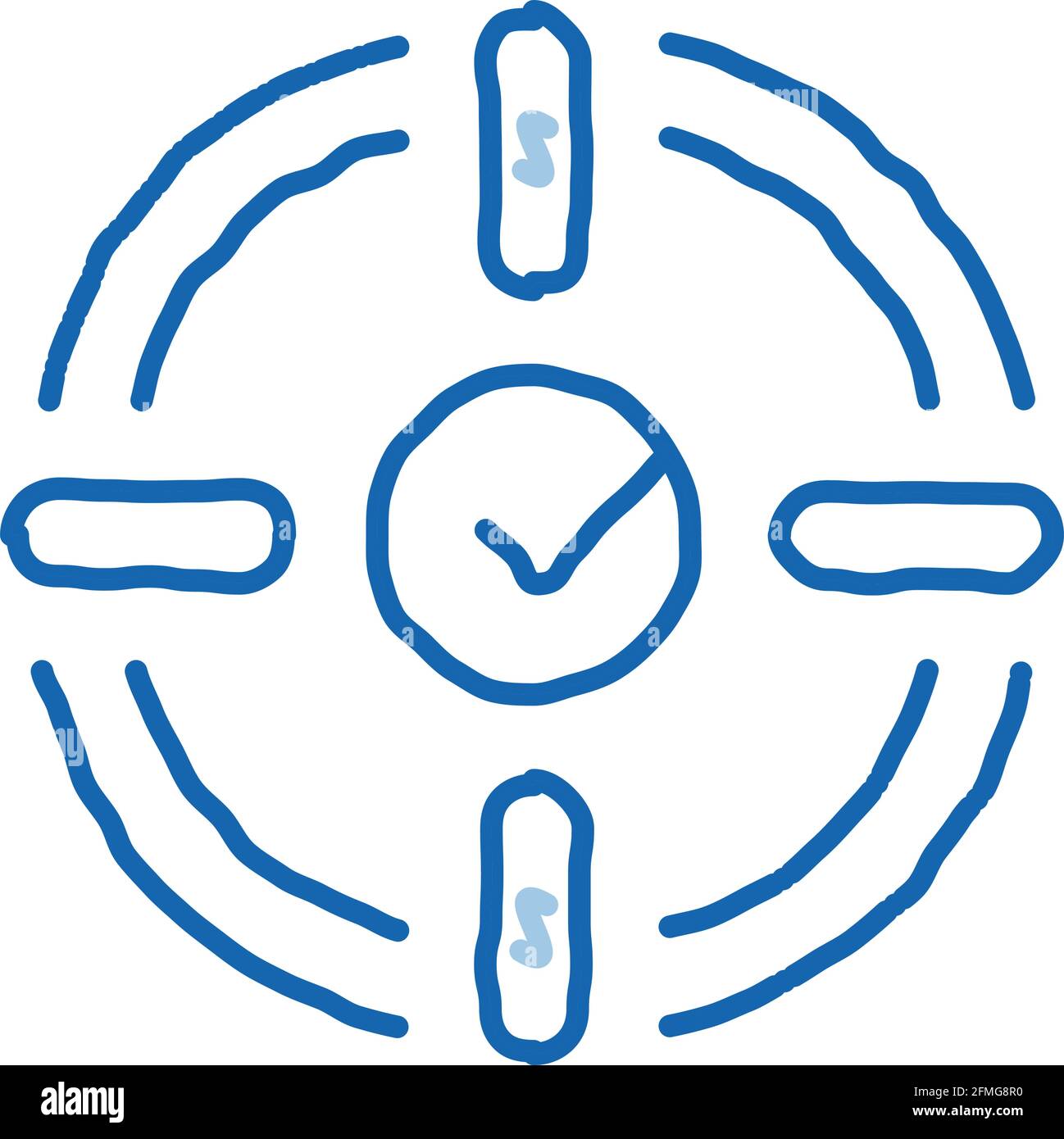 Target Check Mark doodle icon hand drawn illustration Stock Vector ...