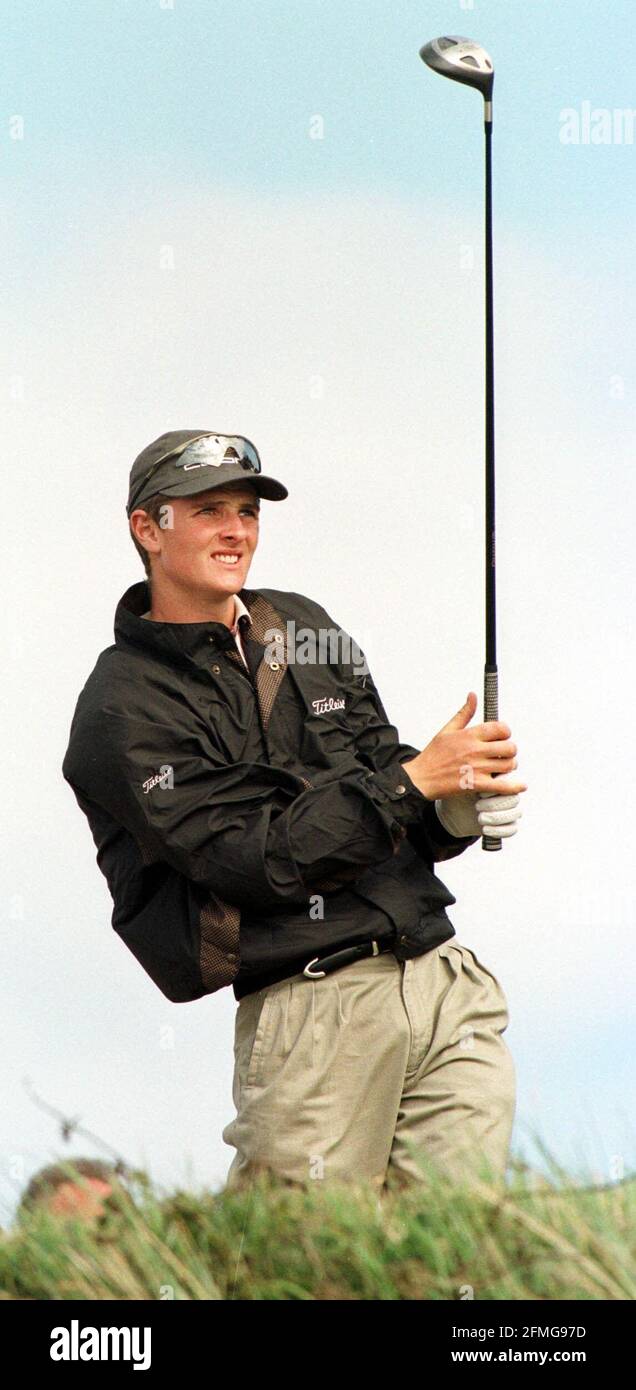 Justin Rose British Golfer at the British Open Golf Championships 1998 ...