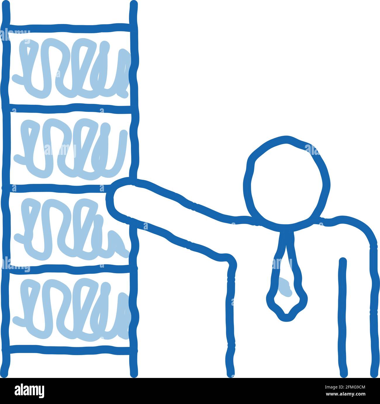 Human Stairs Doodle Icon Hand Drawn Illustration Stock Vector Image