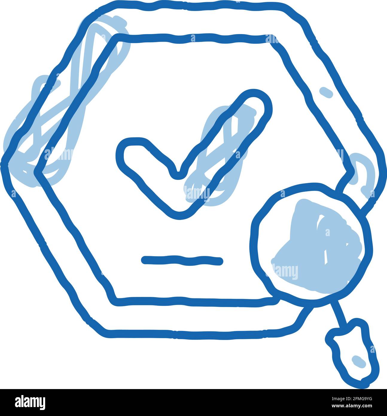 Check Mark doodle icon hand drawn illustration Stock Vector Image & Art ...