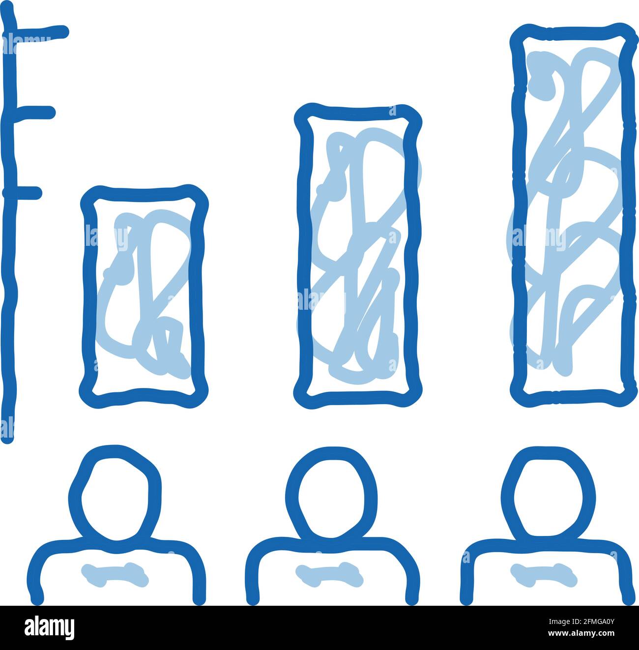 Human Infographic doodle icon hand drawn illustration Stock Vector ...