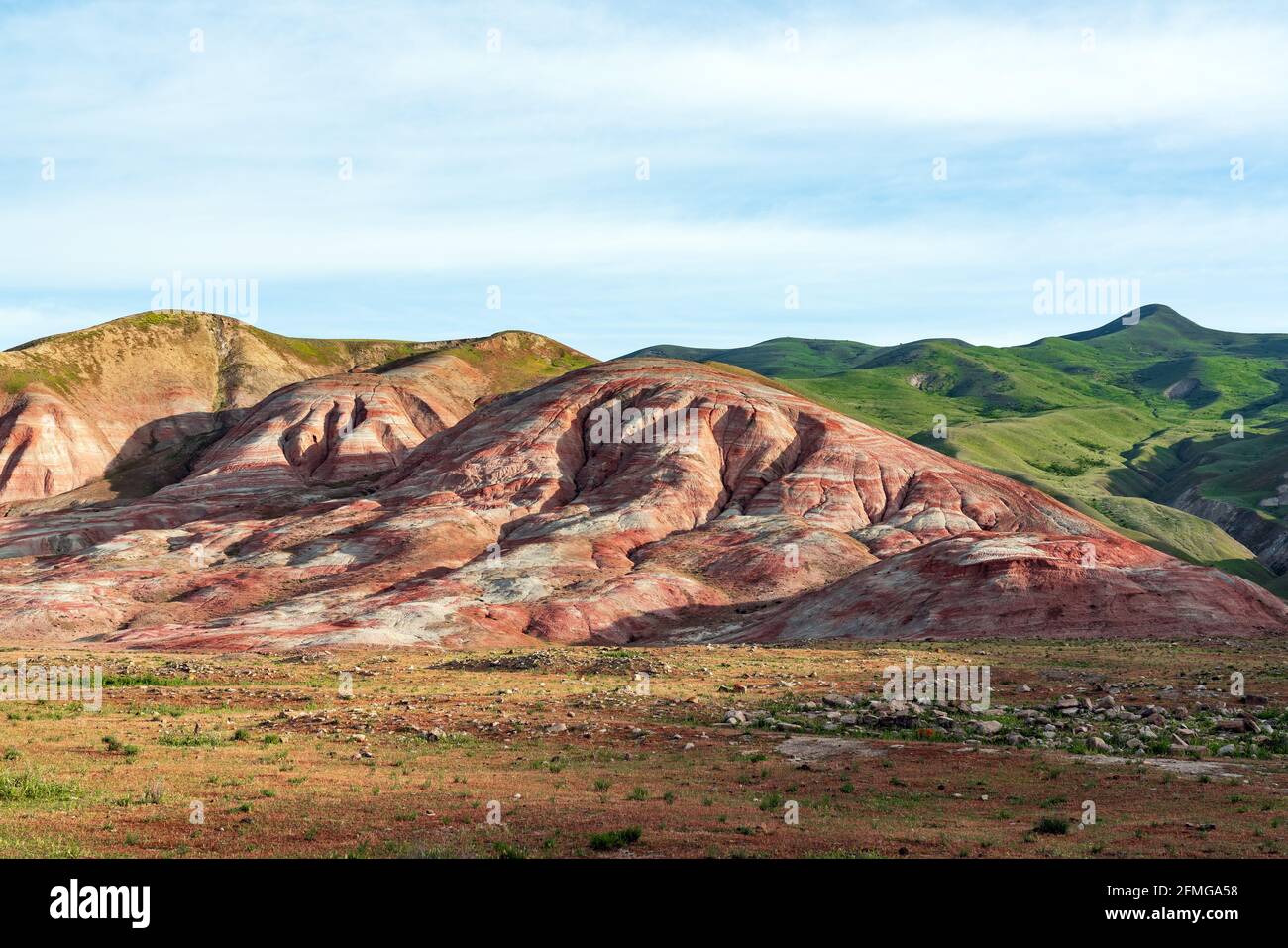 Multi colored natural mountains patterns Stock Photo - Alamy