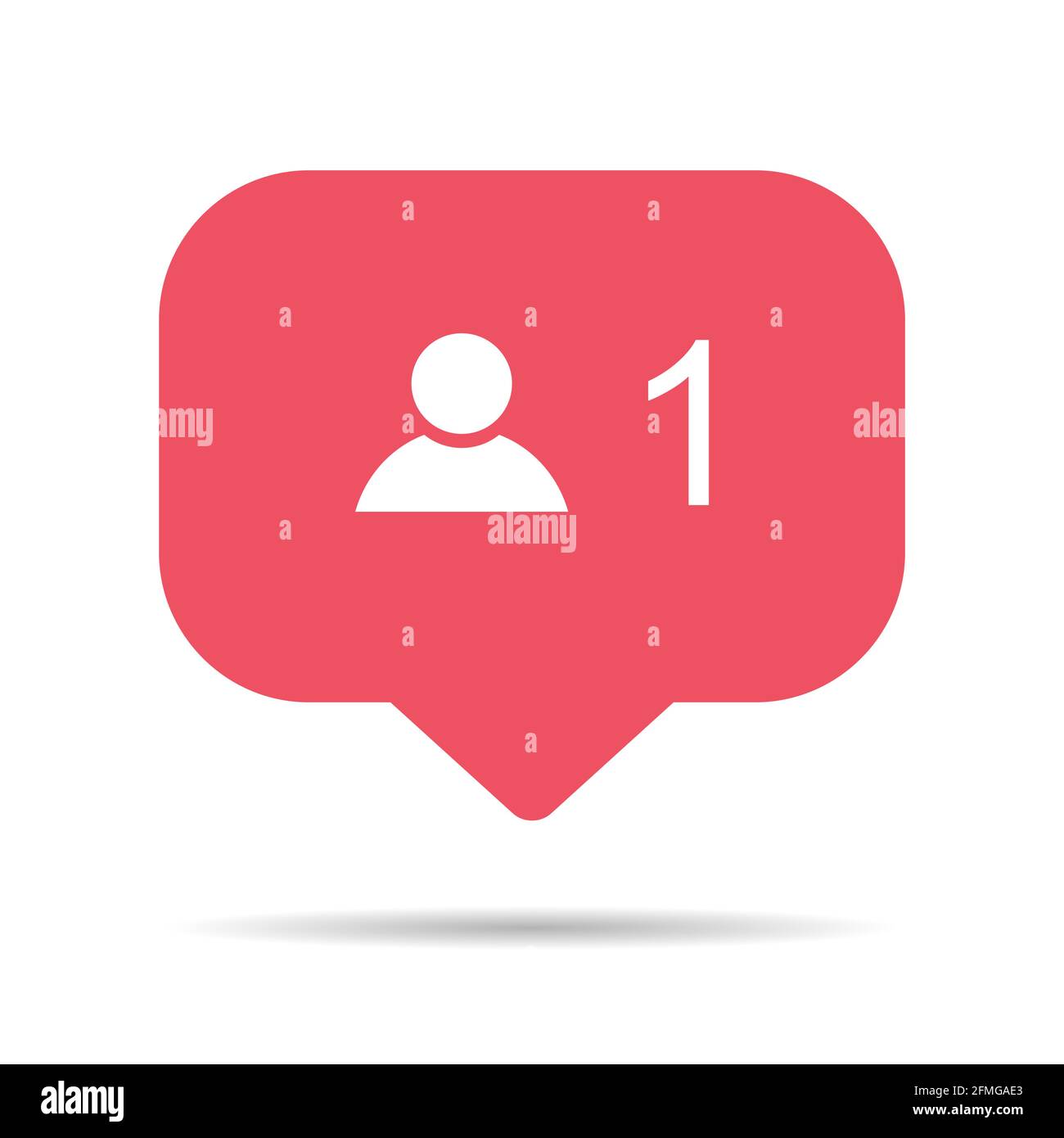 Follower notification symbol for application instagram. Web app button ...