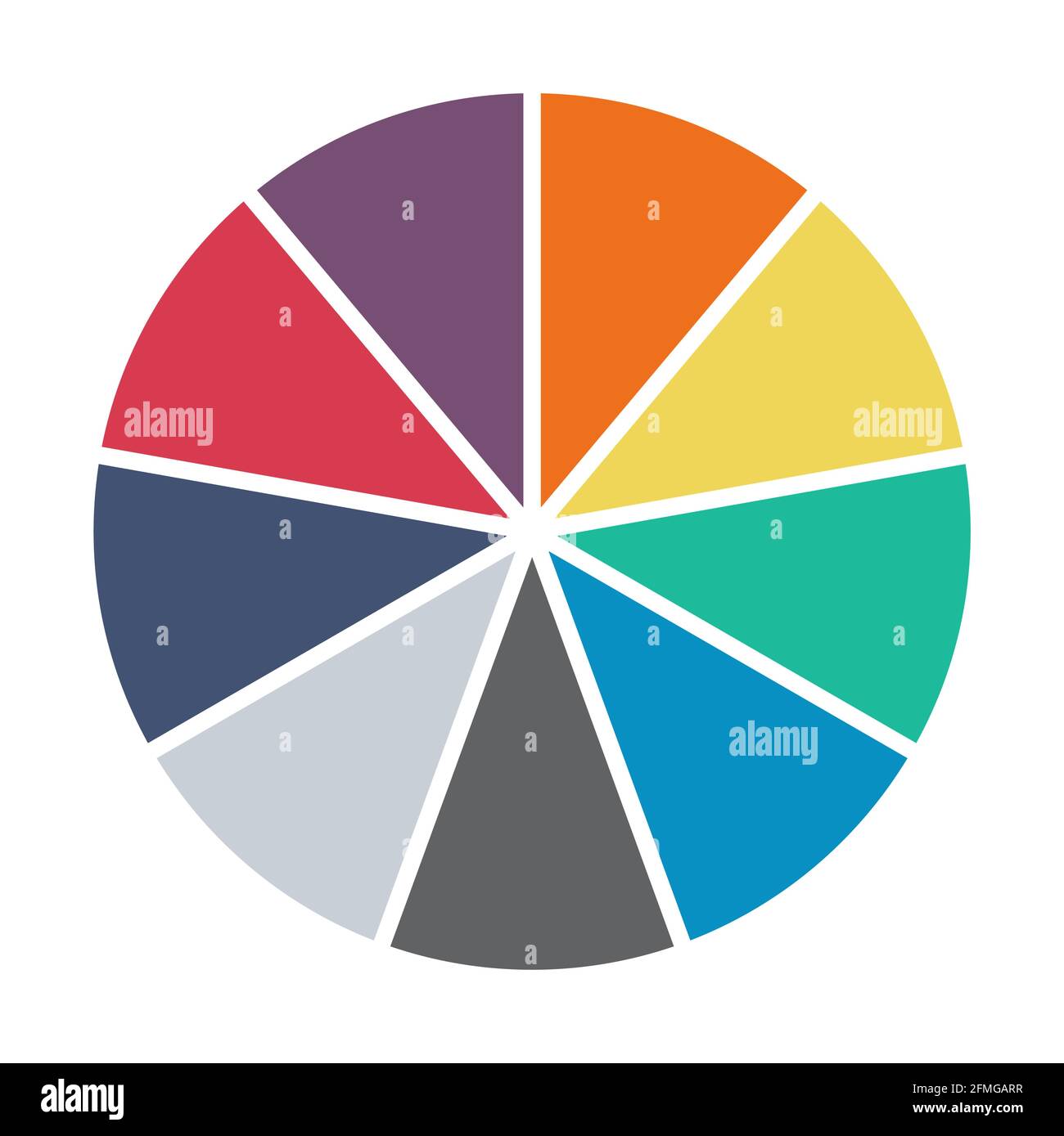 Infographic pie chart. Cycle presentation diagram 9 section. Vector ...