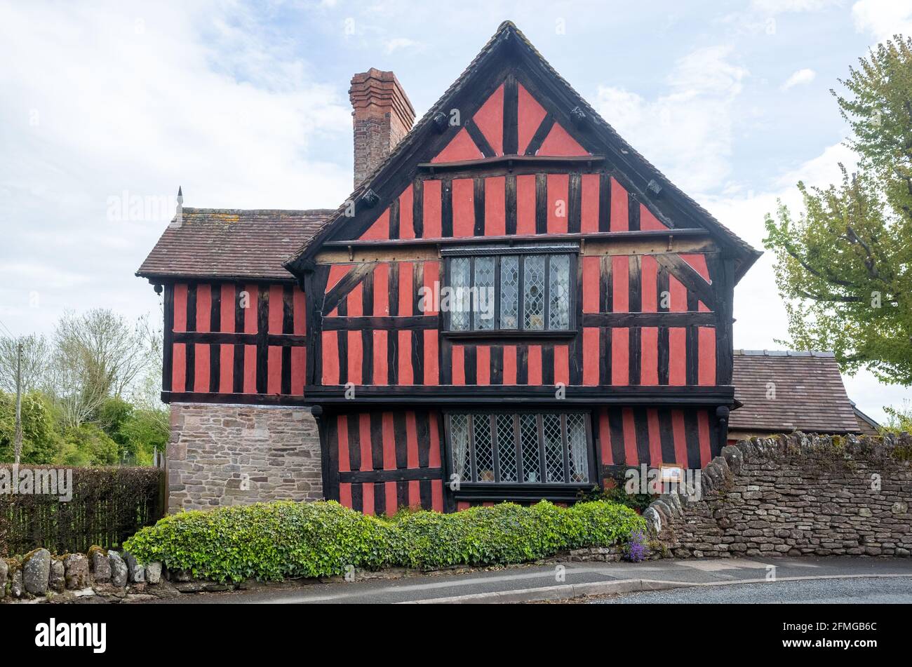 medieval solar, traditional timber frame house in herefordshire Stock ...