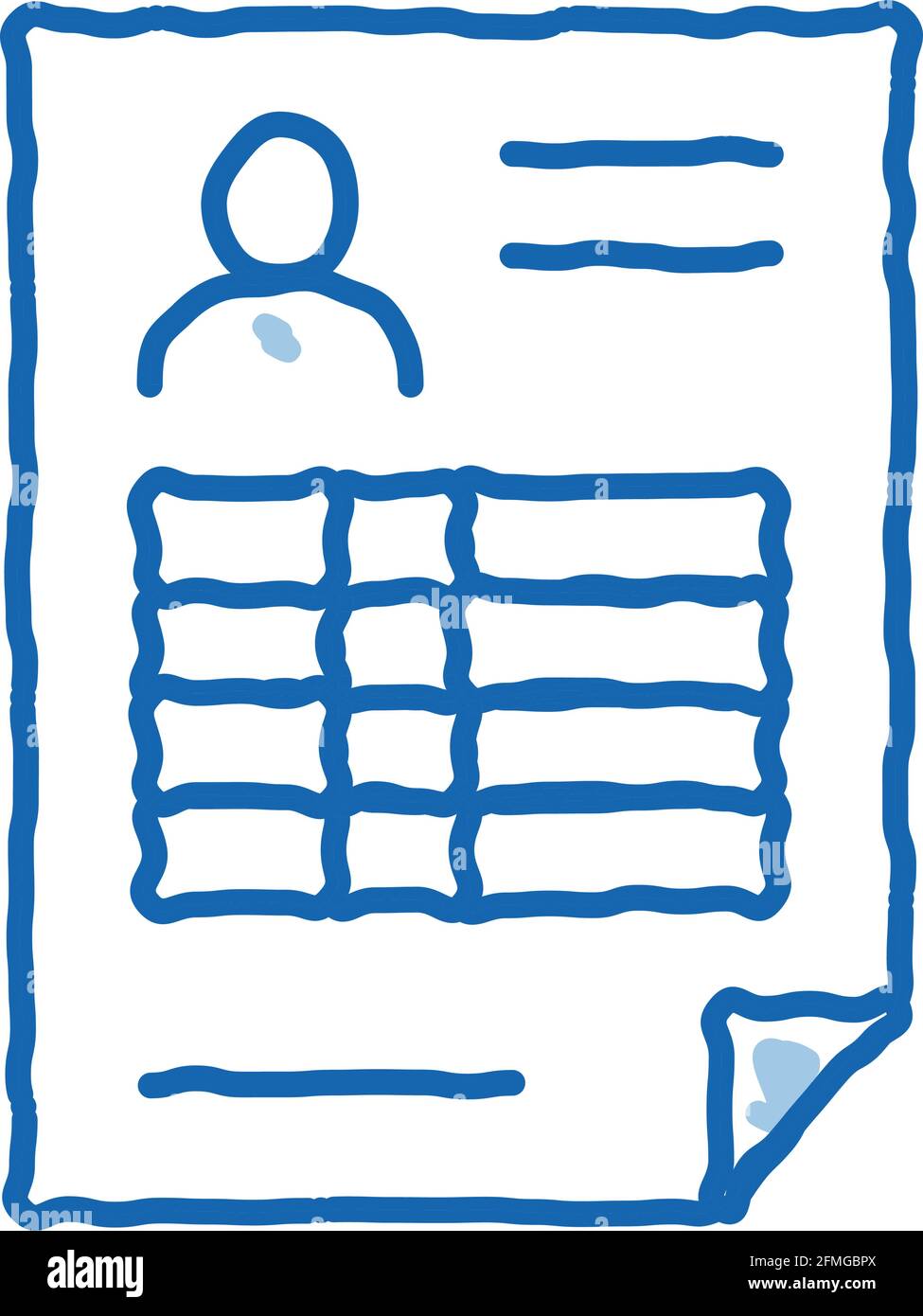 Profile Sheet doodle icon hand drawn illustration Stock Vector Image ...