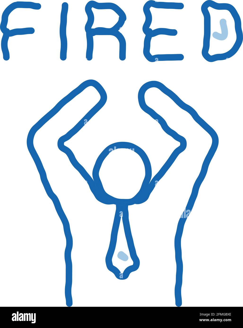 Fired Human doodle icon hand drawn illustration Stock Vector Image ...