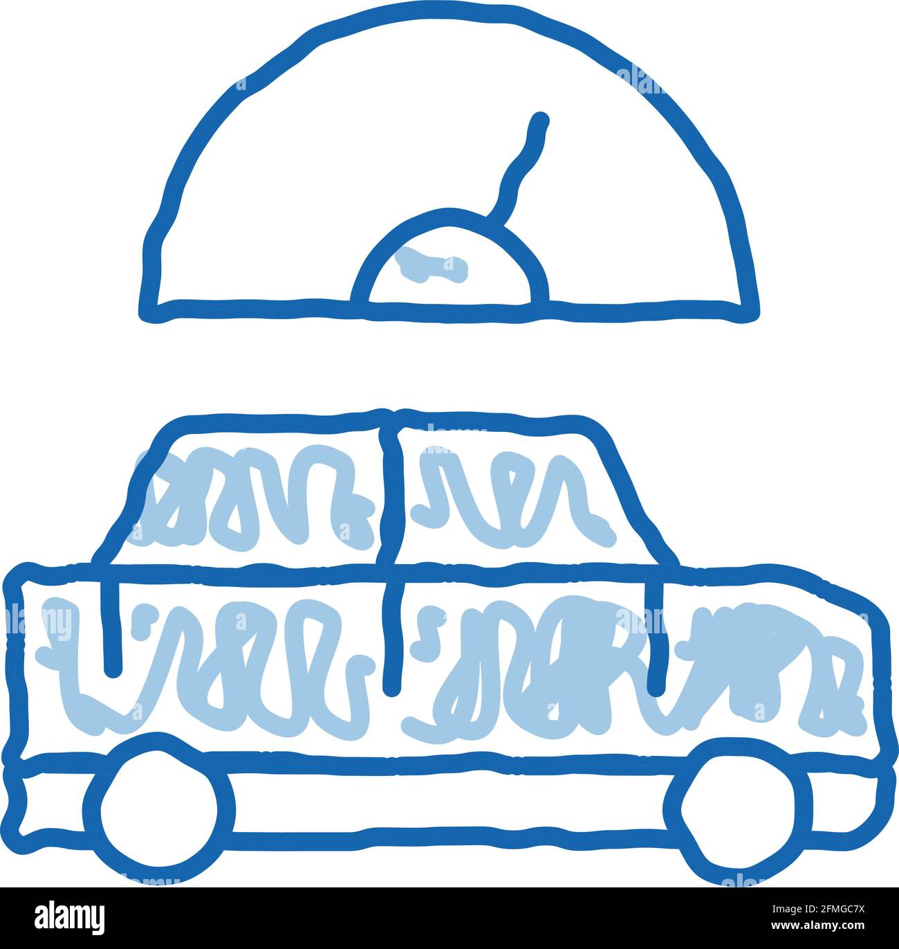 Car Speedometer doodle icon hand drawn illustration Stock Vector Image ...
