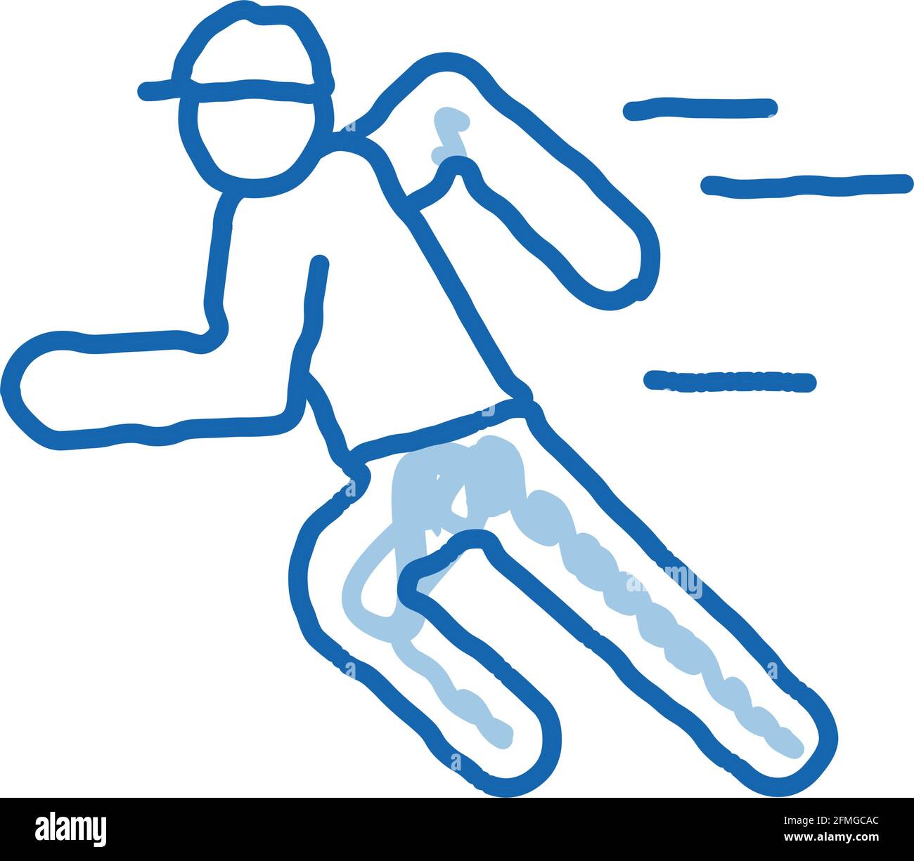 Running Player doodle icon hand drawn illustration Stock Vector Image ...