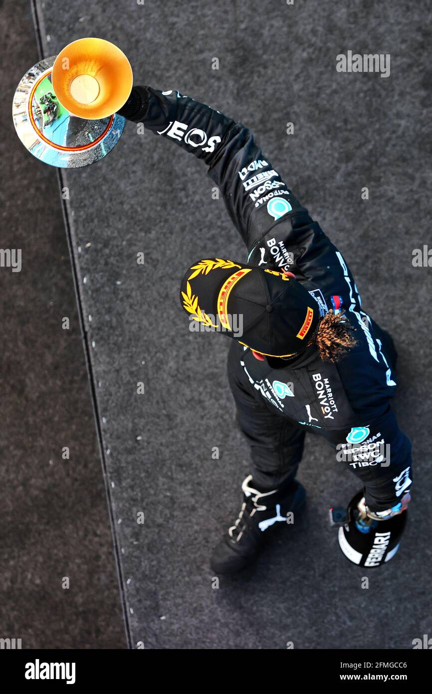 Race winner Lewis Hamilton (GBR) Mercedes AMG F1 celebrates on the ...