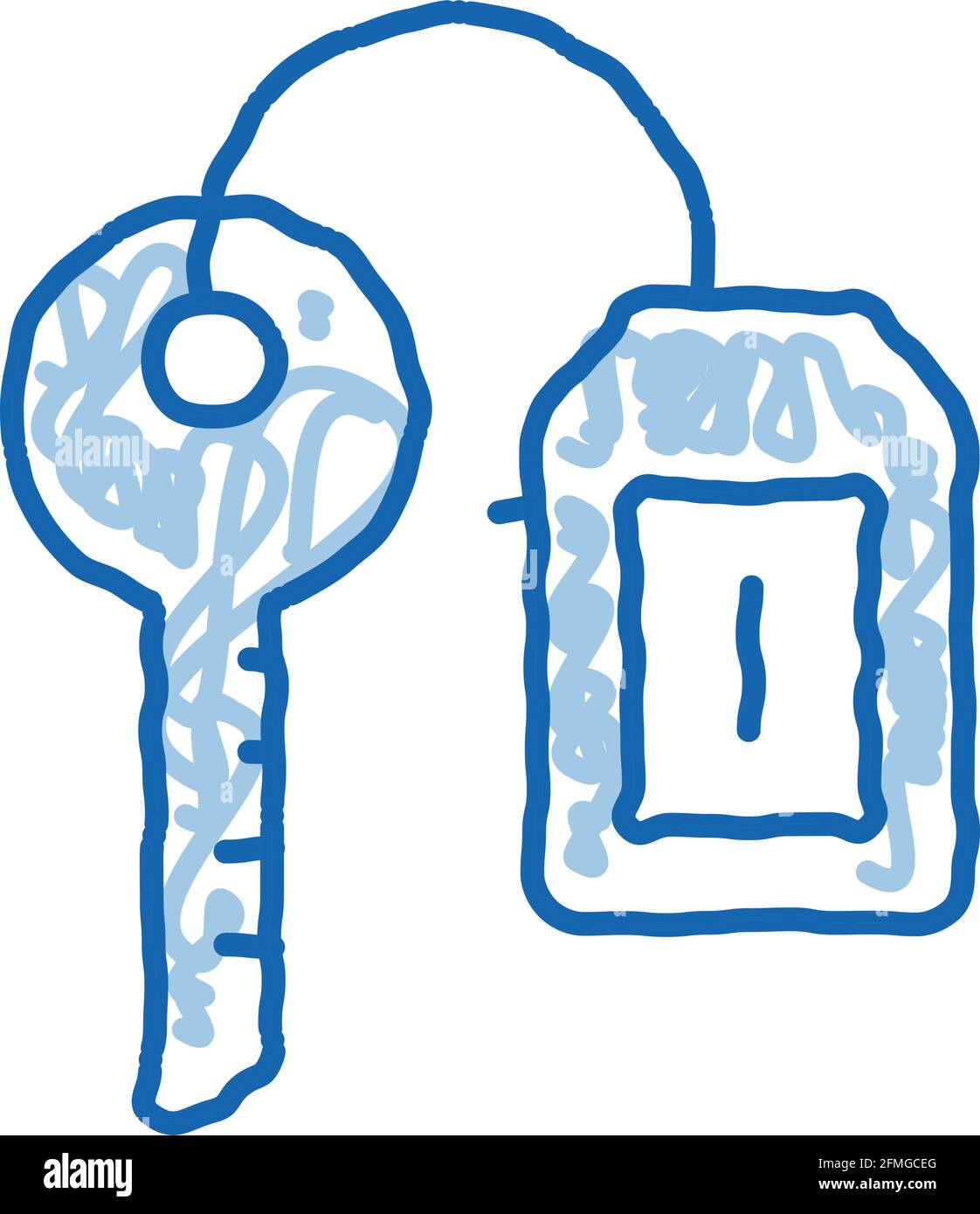 Car Key Label doodle icon hand drawn illustration Stock Vector Image ...