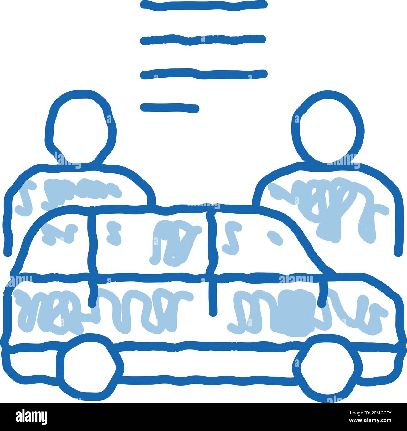 Car Dealer Buyer doodle icon hand drawn illustration Stock Vector Image ...