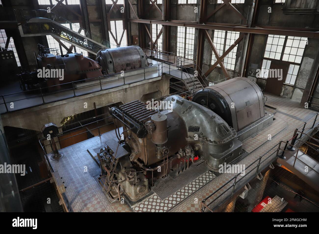 Old Engine of an old Power Plant Stock Photo - Alamy