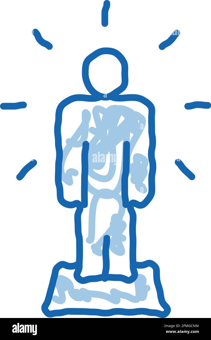 Human Sparkle doodle icon hand drawn illustration Stock Vector Image ...