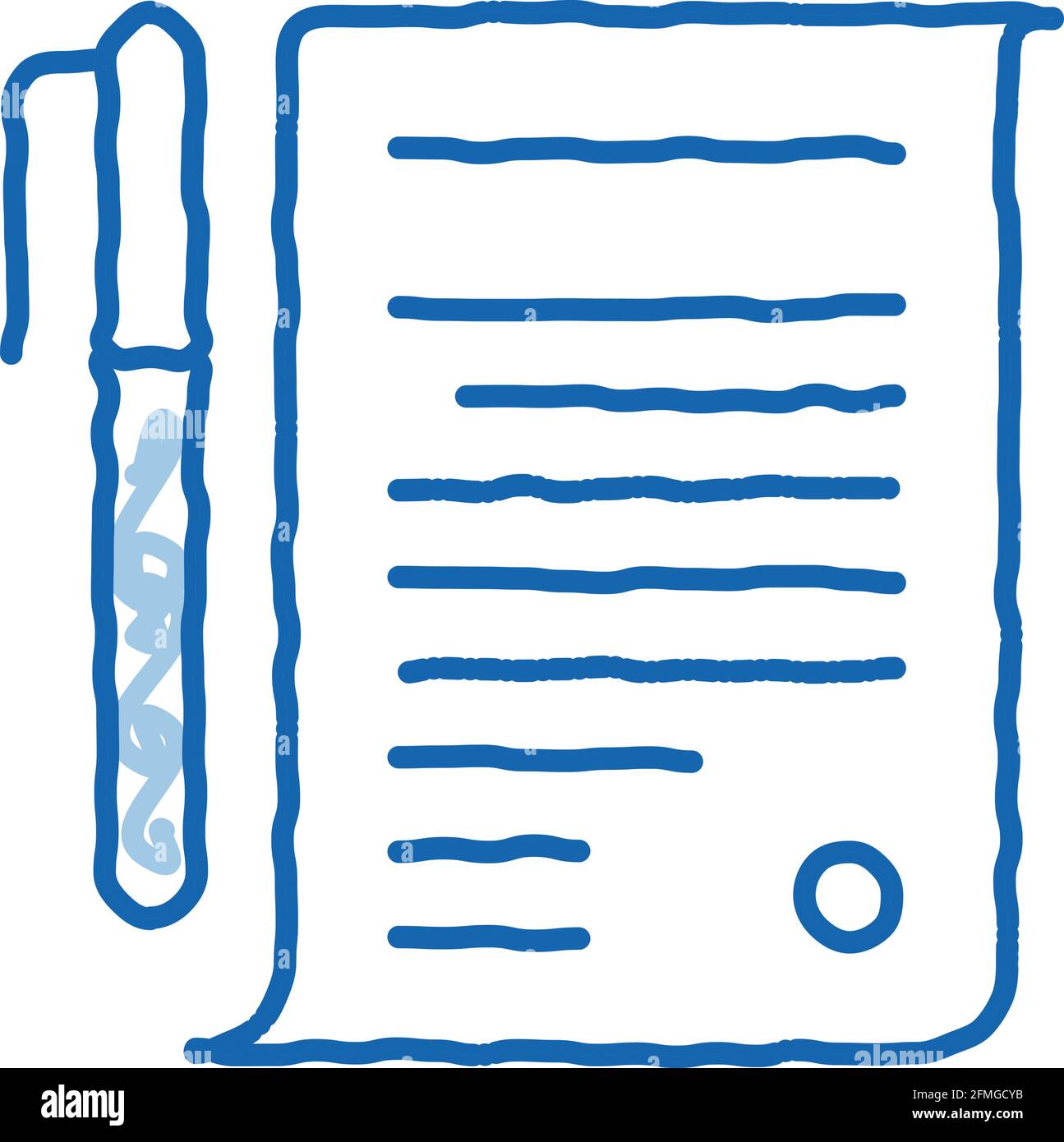 Agreement Pen doodle icon hand drawn illustration Stock Vector Image ...