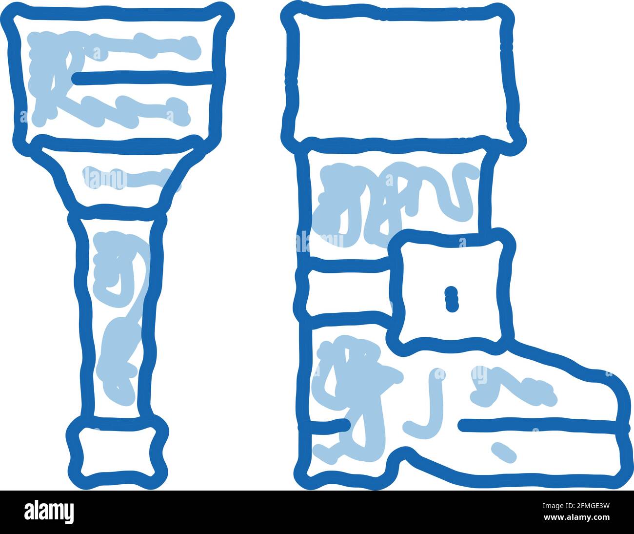 Wooden Leg doodle icon hand drawn illustration Stock Vector Image & Art ...