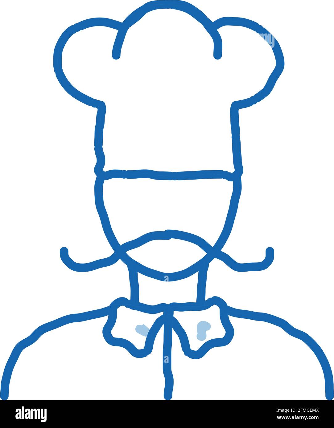 Cook Silhouette doodle icon hand drawn illustration Stock Vector Image ...