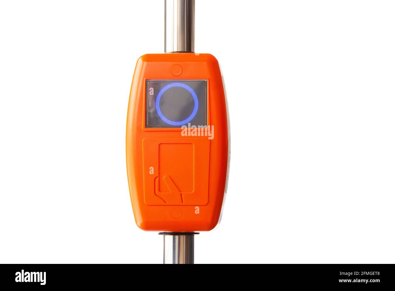 Ticket validator, card reader on public bus, trolleybus, tram. Public ...
