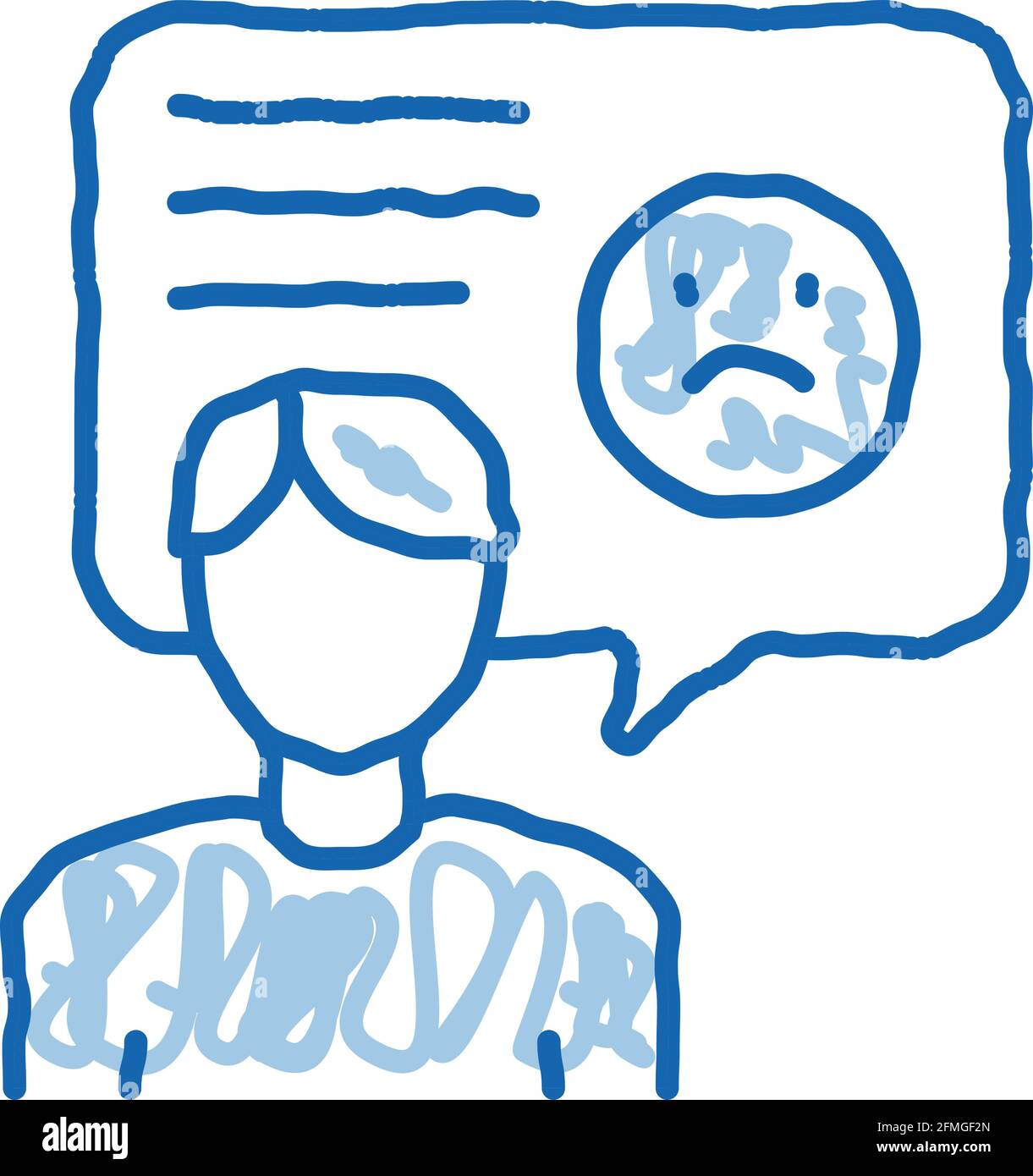 Sad Man Frame doodle icon hand drawn illustration Stock Vector Image ...