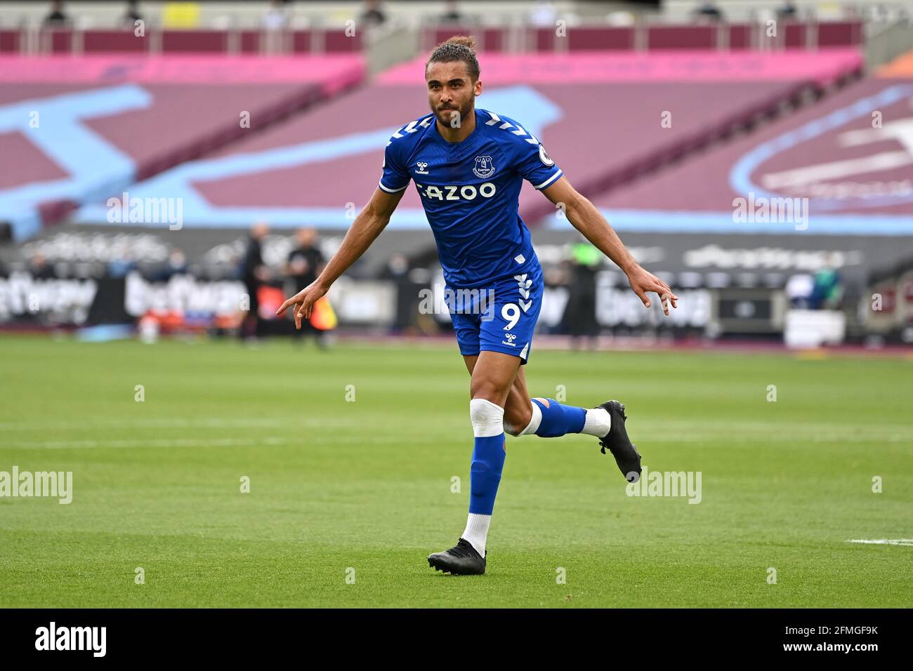 Everton's Dominic Calvert-Lewin celebrates after scoring his sides ...