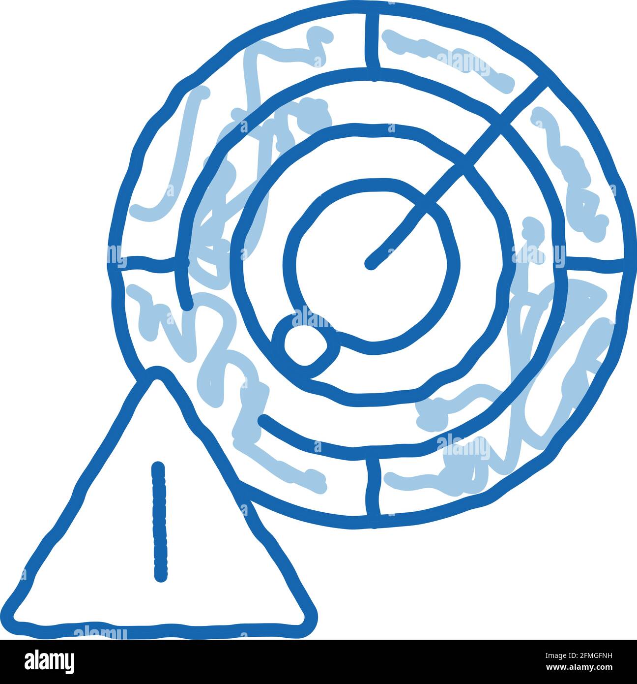 Caution Radar doodle icon hand drawn illustration Stock Vector Image ...
