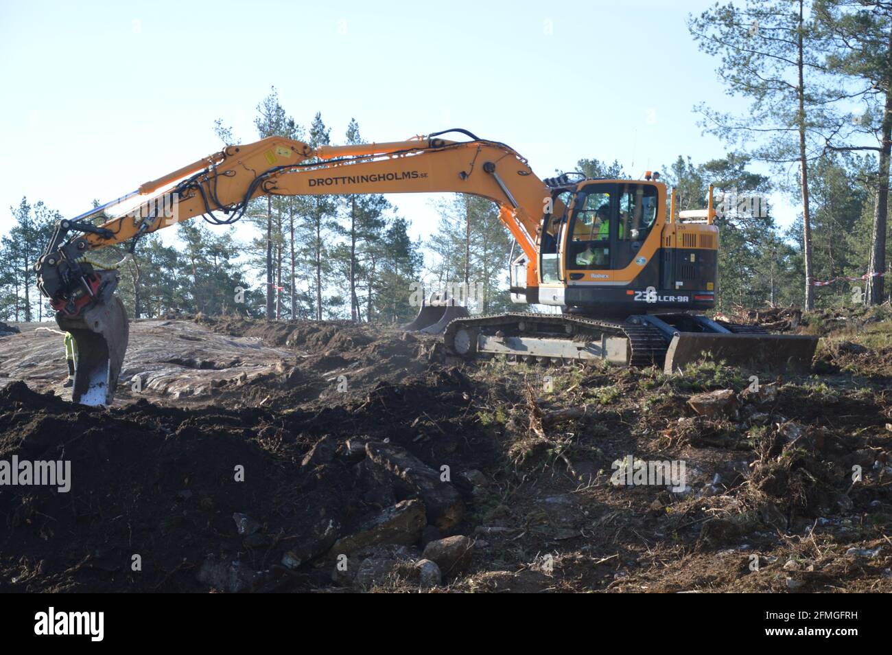 Kärrtorp, Stockholm, Sweden. Construction works for student residencies ...