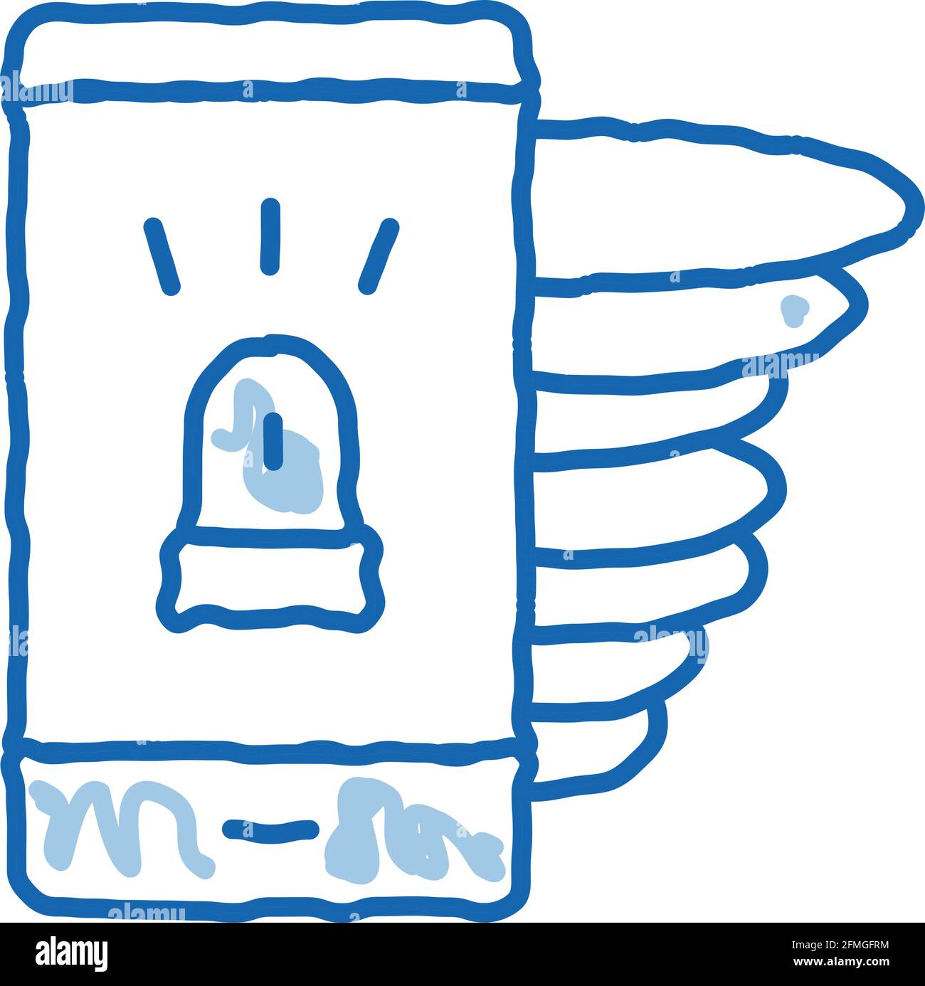 Alarm Smartphone doodle icon hand drawn illustration Stock Vector Image ...