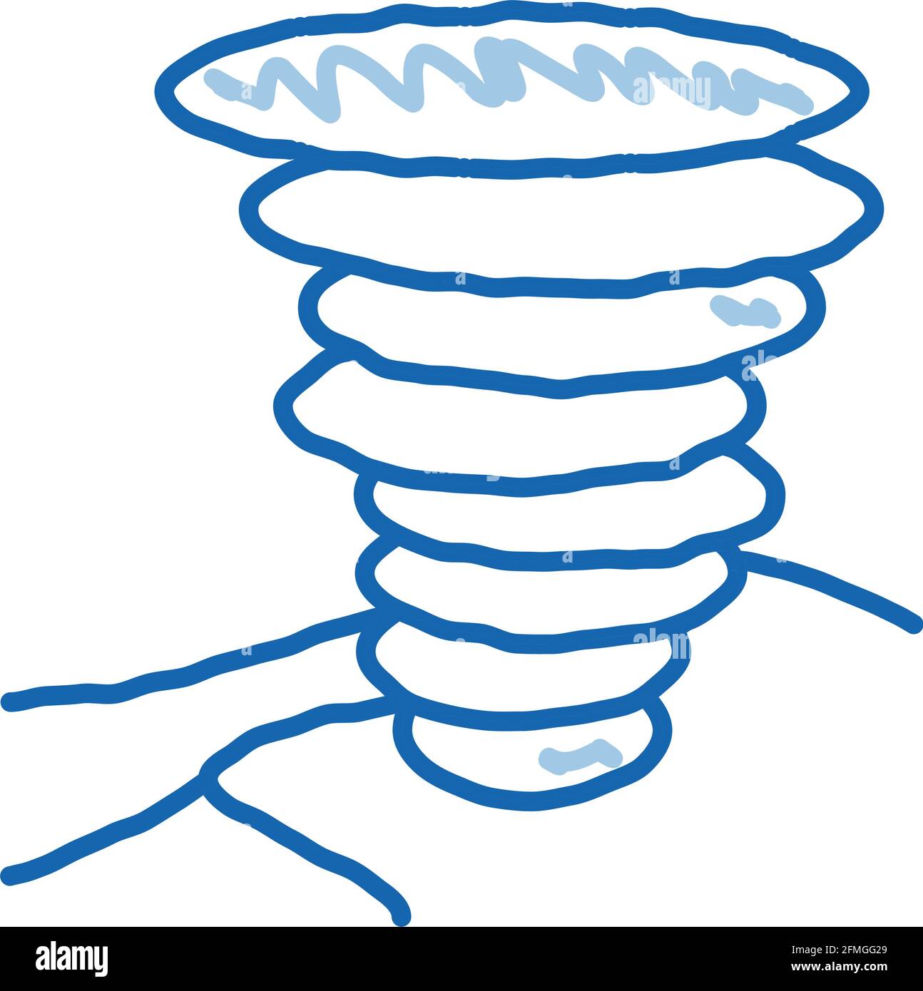 Tornado Field doodle icon hand drawn illustration Stock Vector Image ...