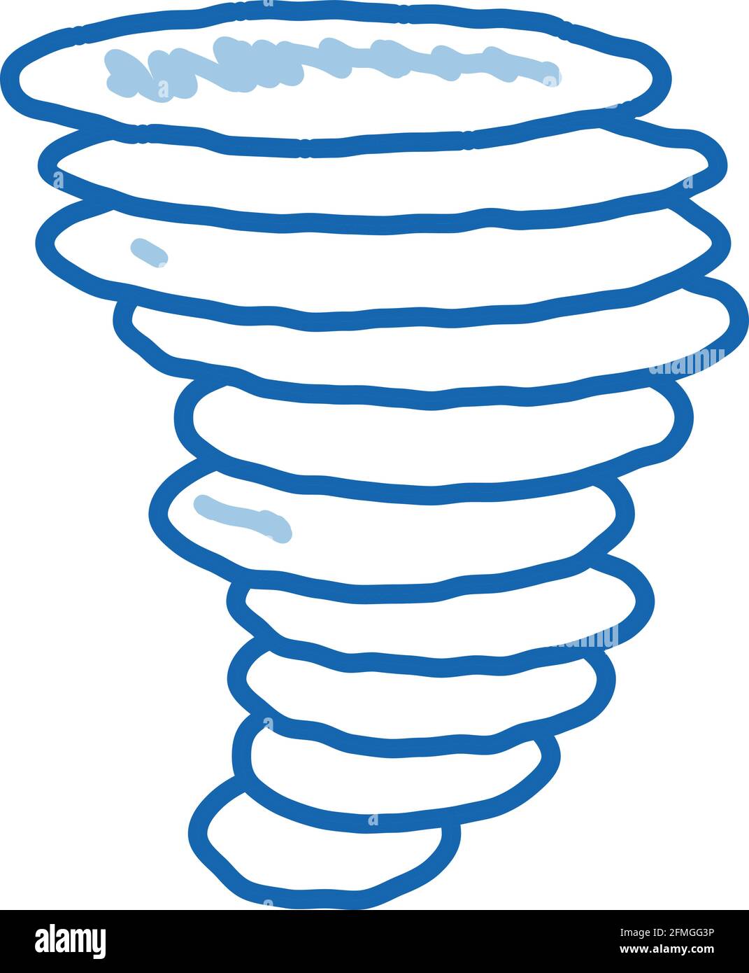 Tornado Hurricane doodle icon hand drawn illustration Stock Vector ...