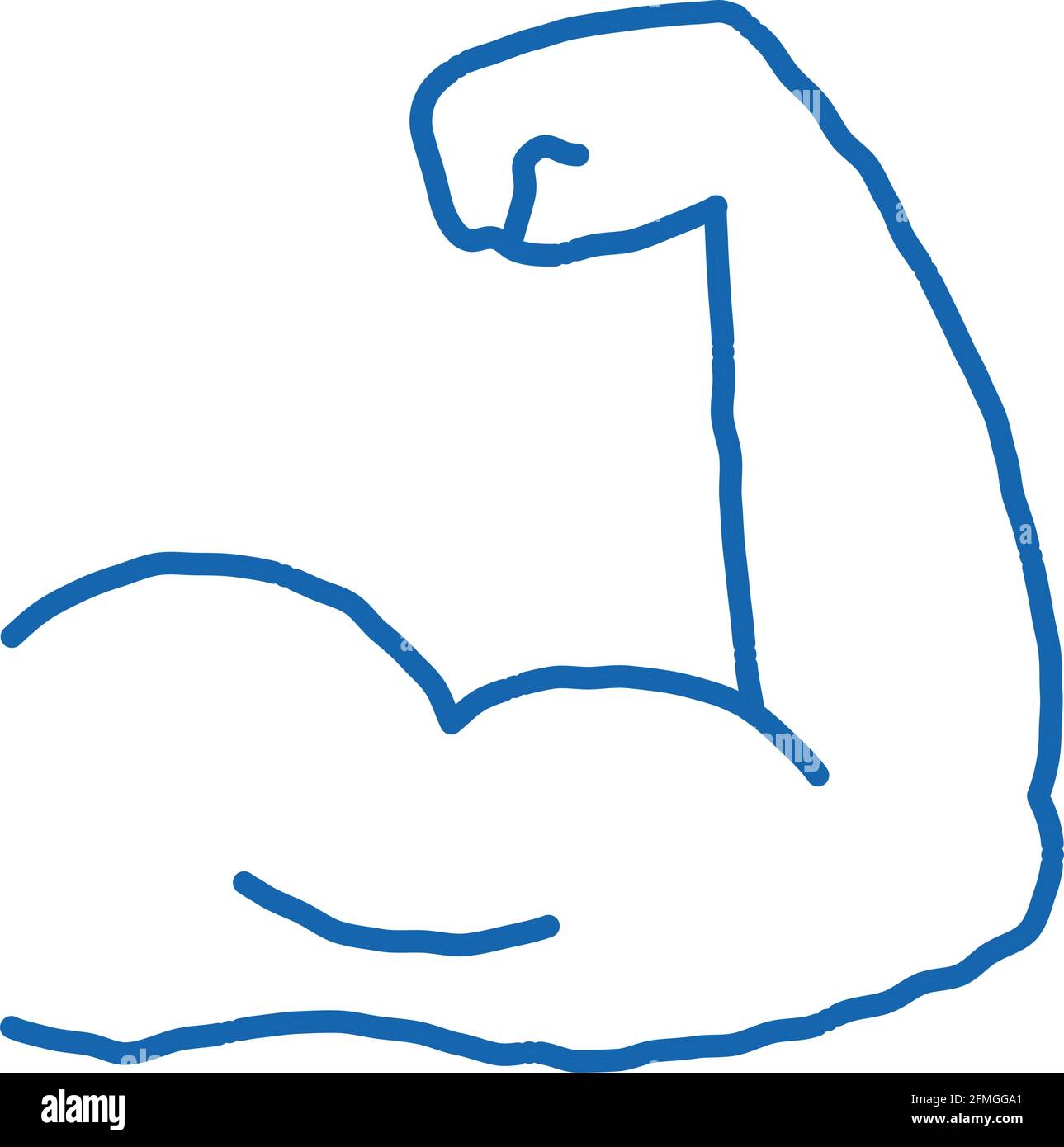 Arm Muscles doodle icon hand drawn illustration Stock Vector Image ...