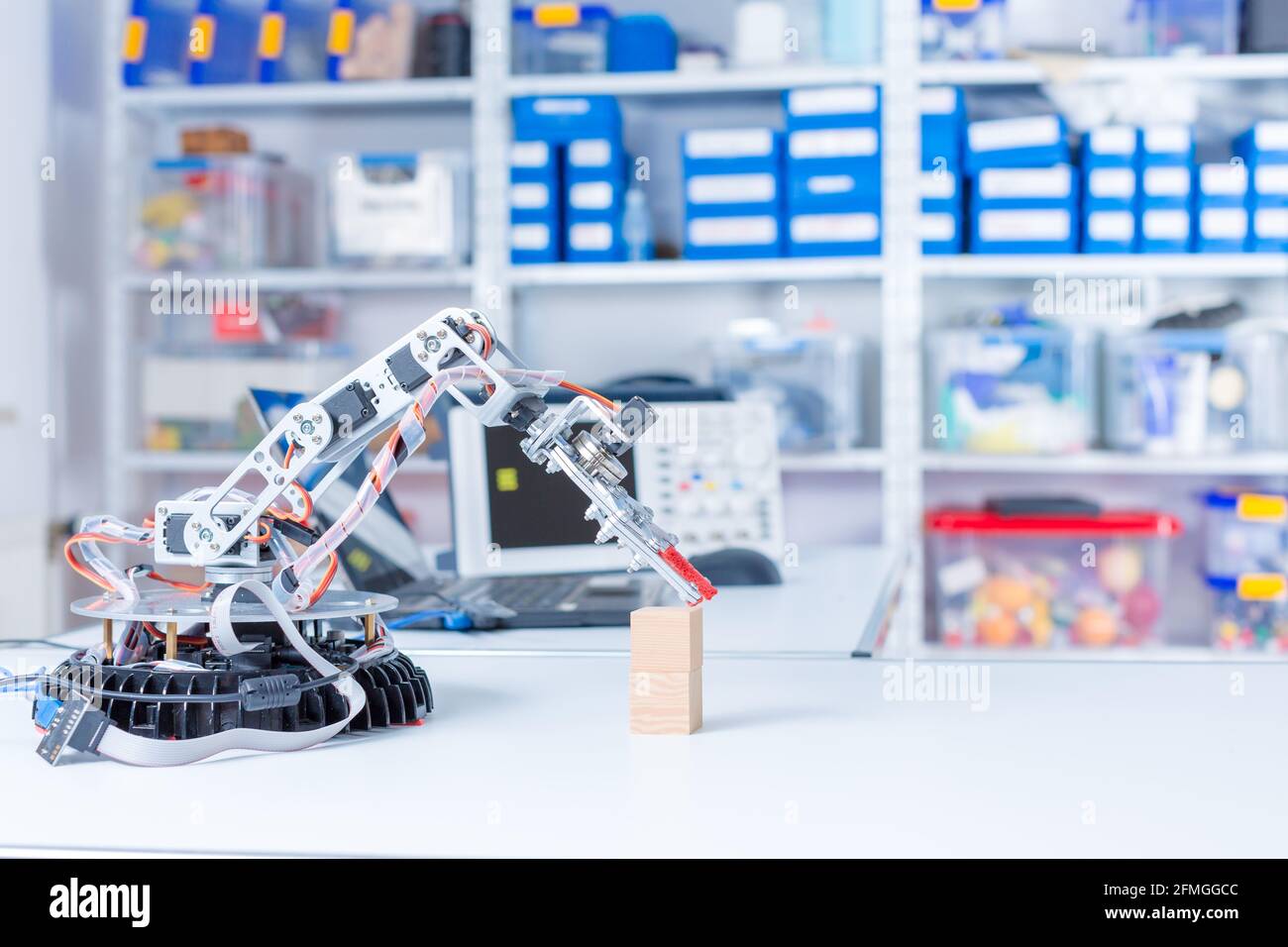 Semiconductor electronics laboratory with measuring instruments Stock ...