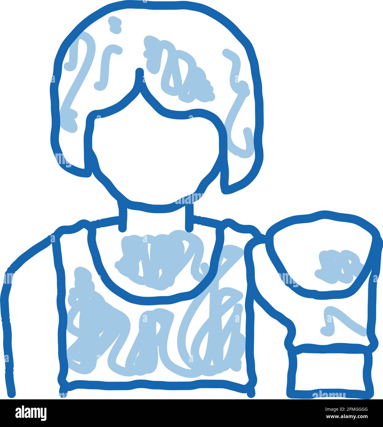 Boxer Woman doodle icon hand drawn illustration Stock Vector Image ...