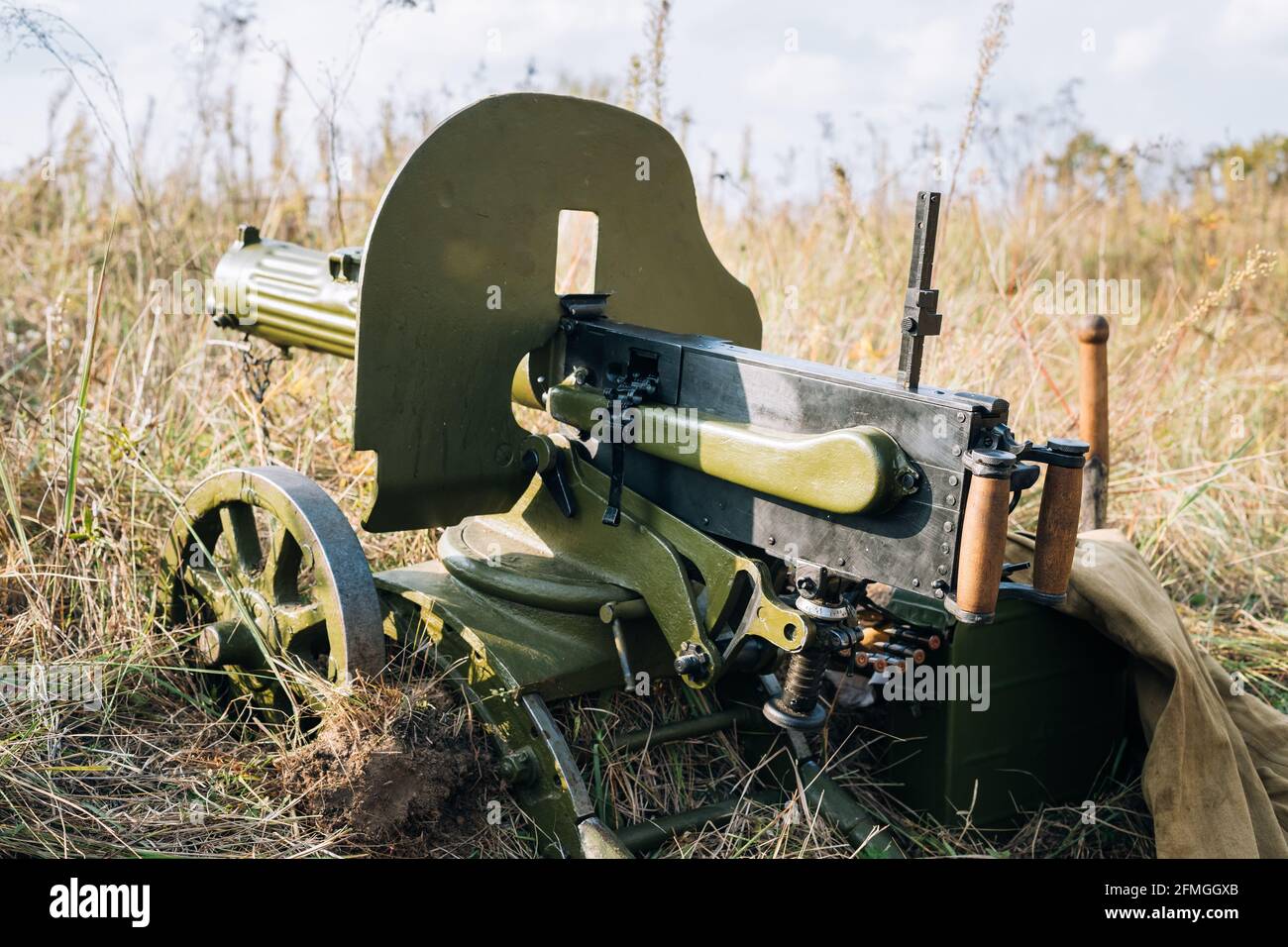 Maxim's Machine Gun Model 1910/30 On A Wheeled Vladimirov's Mount In ...