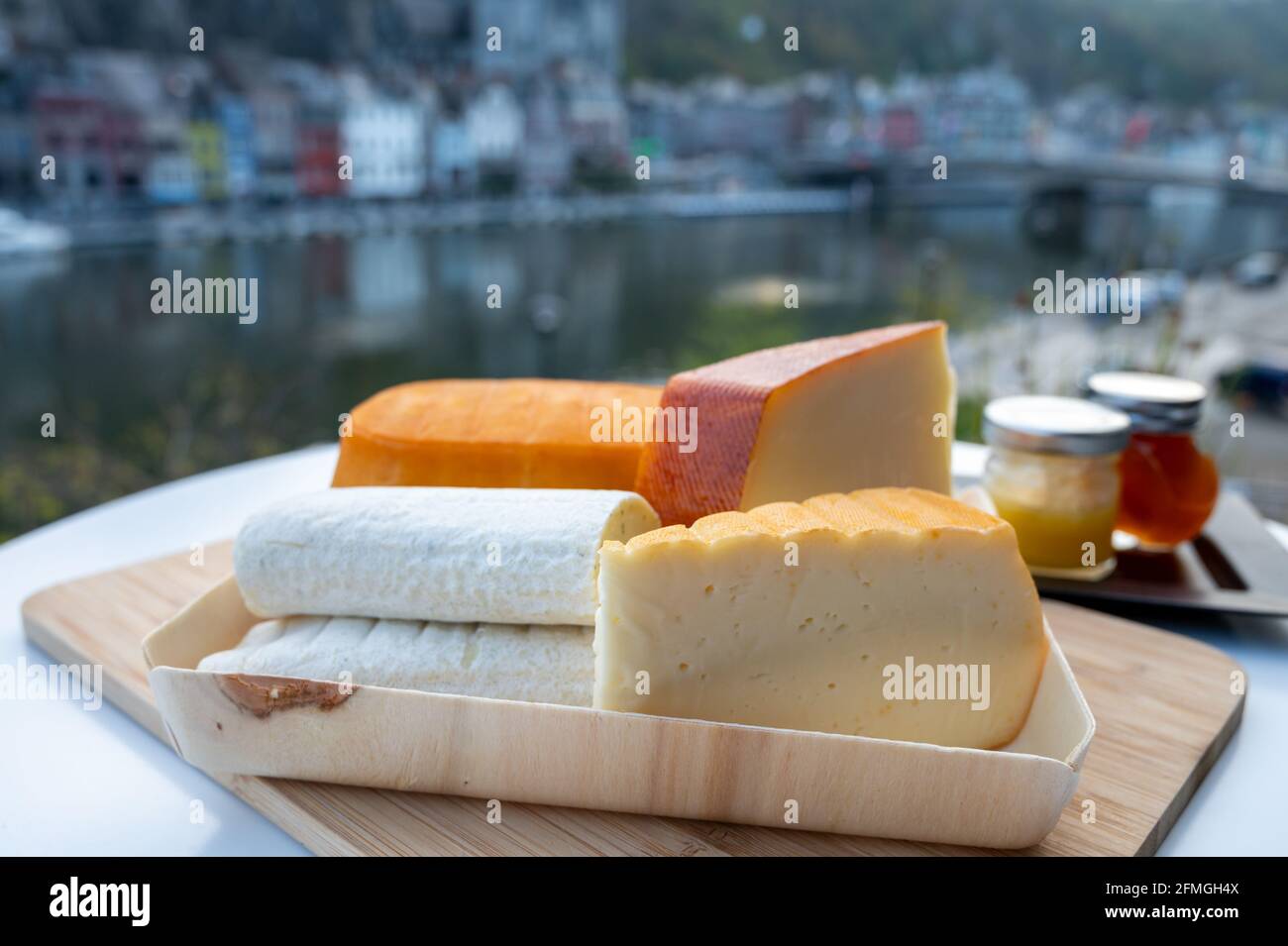 Cheese collection, tasty Belgian abbey cheeses made with brown trappist ...