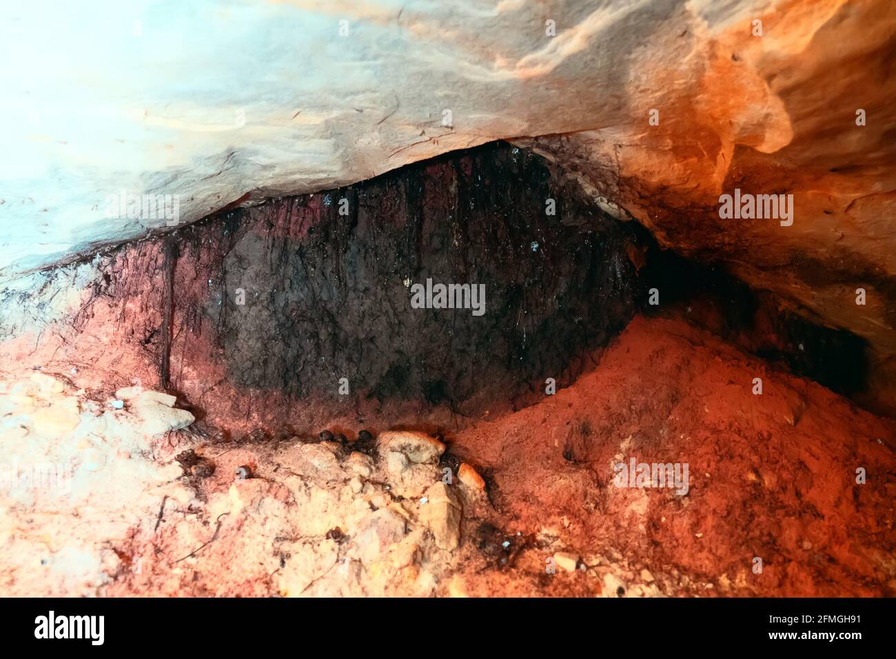 artificial cave under earth journey. wild cave, forgotten passages deep ...