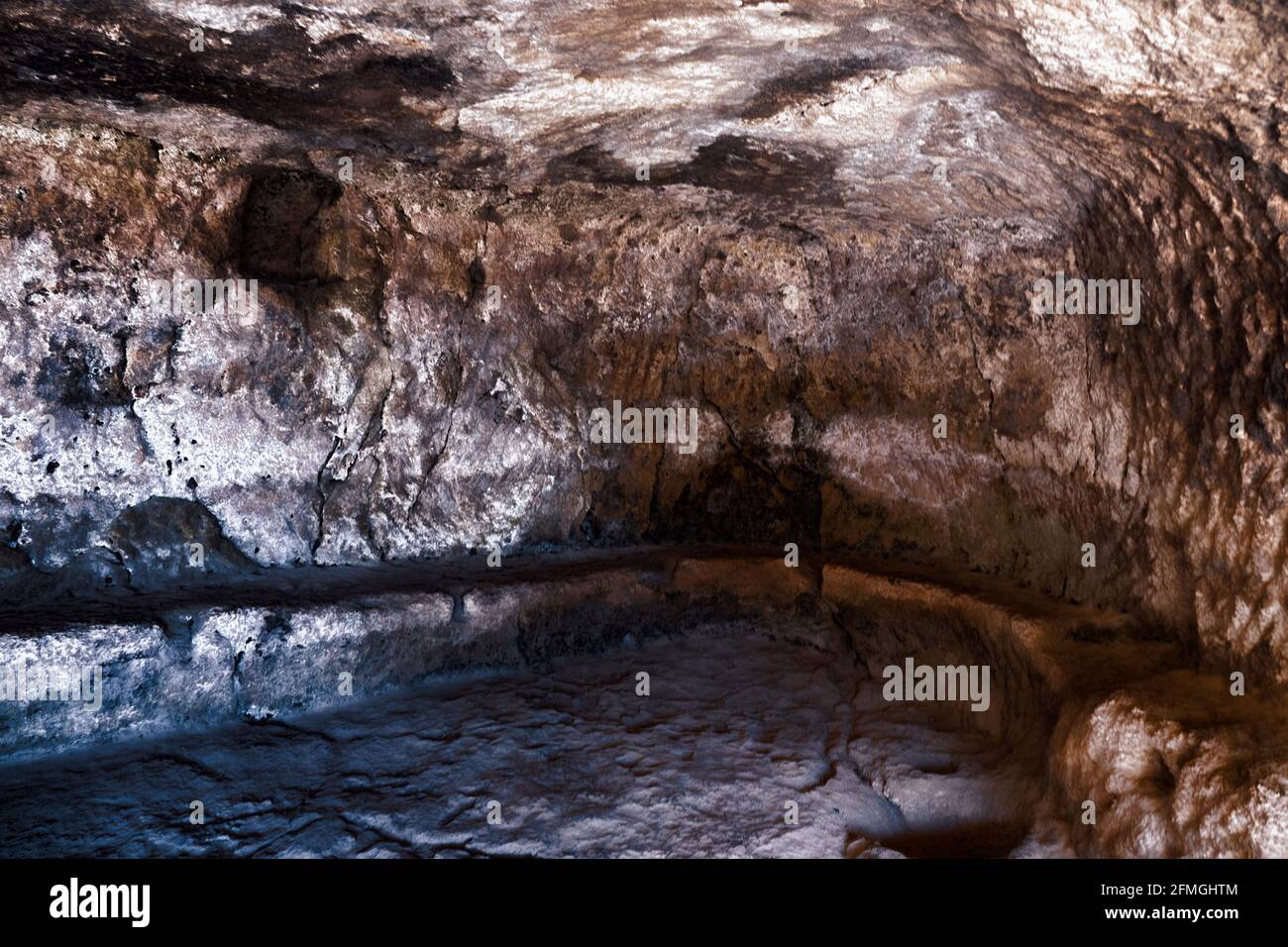 Cave-monastery, catacomb, crypt, sepulchre. The entrance to the dungeon ...