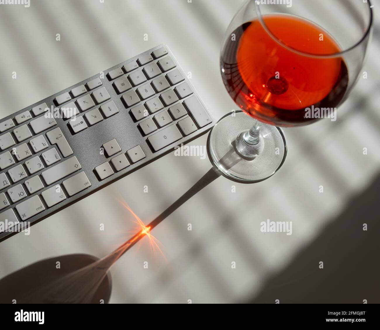 Goblet red wine keyboard hi-res stock photography and images - Alamy