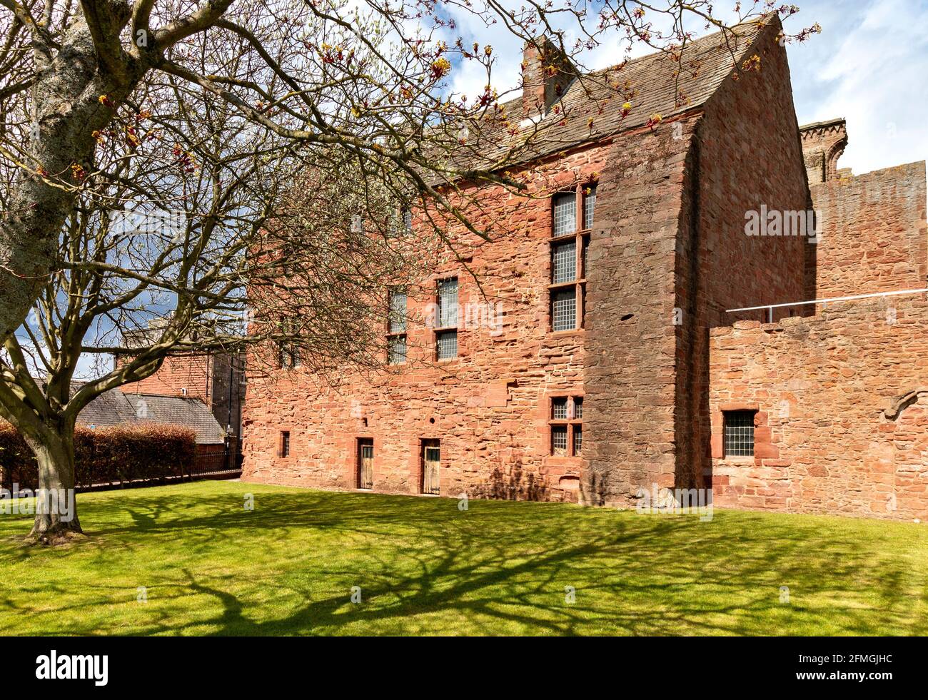ARBROATH ABBEY ANGUS SCOTLAND VIEW OF THE WELL PRESERVED ABBOTS HOUSE ...