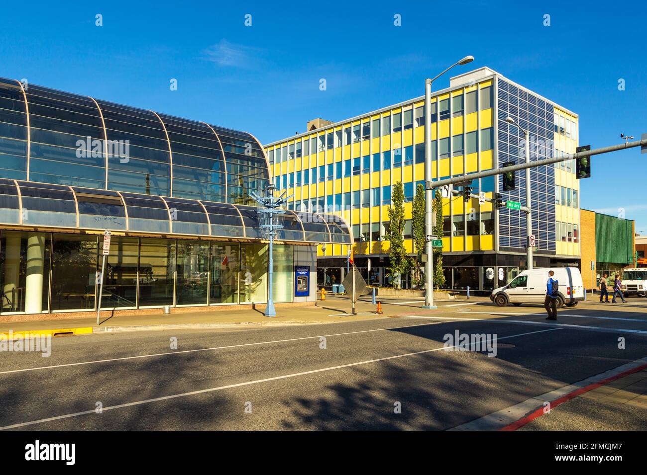 Anchorage, Alaska, USA - 30 September 2020: Tall buildings along Main ...