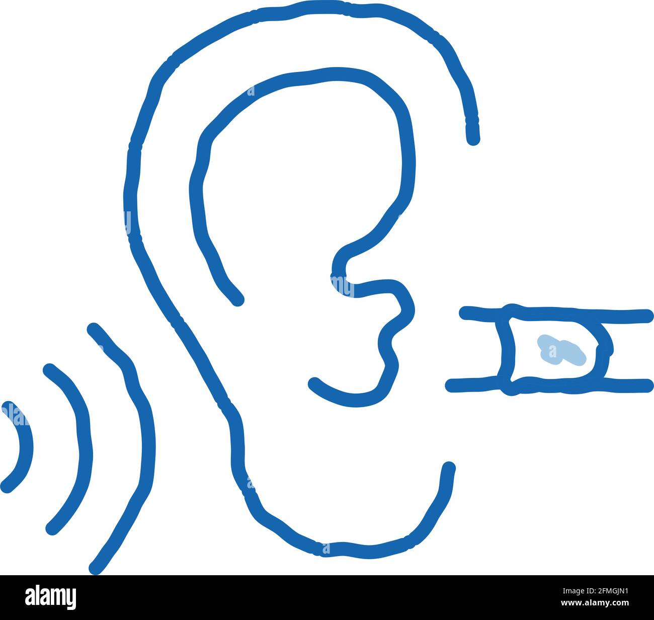 Perfect Hearing doodle icon hand drawn illustration Stock Vector Image ...