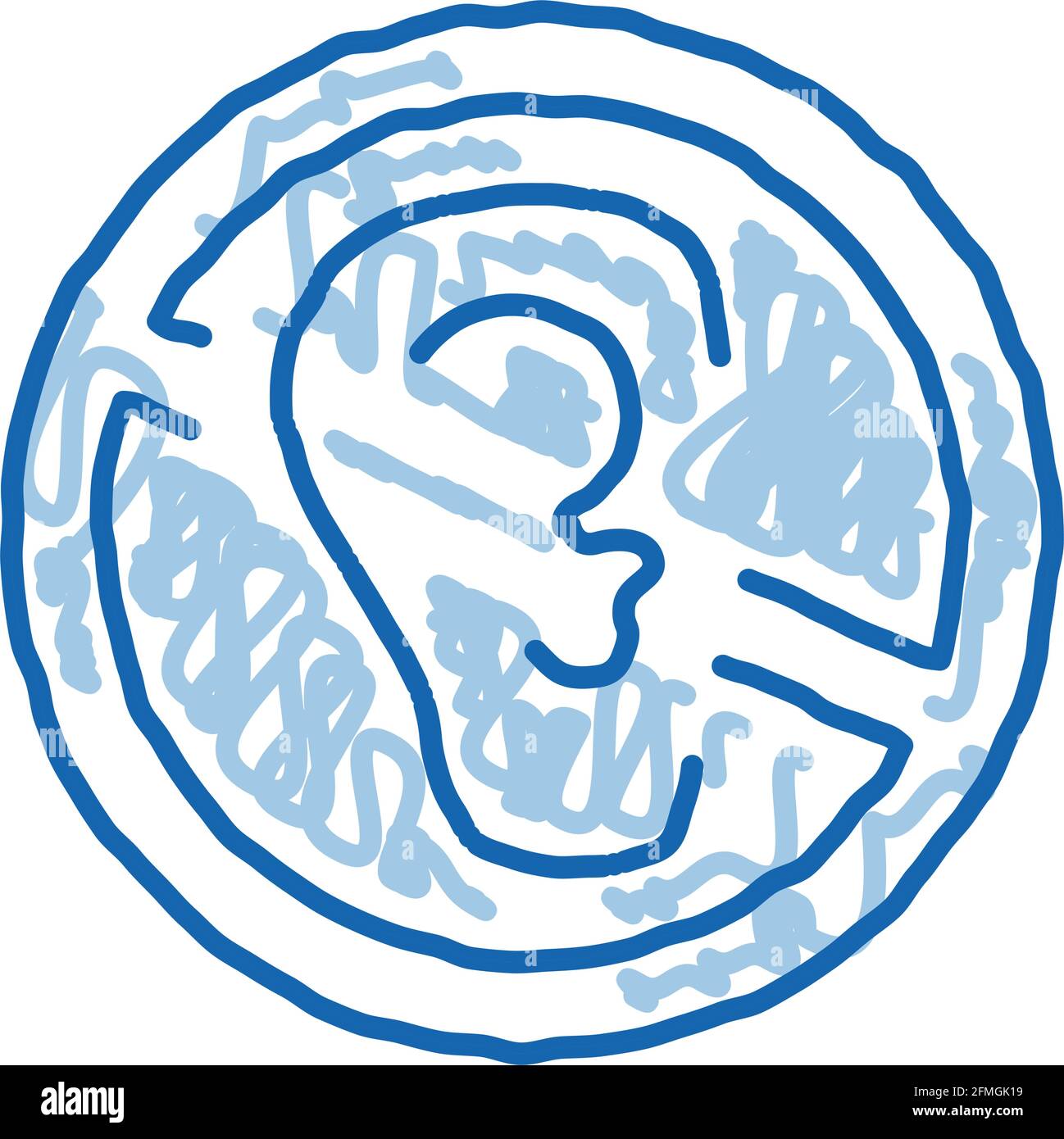 No Hearing doodle icon hand drawn illustration Stock Vector Image & Art ...