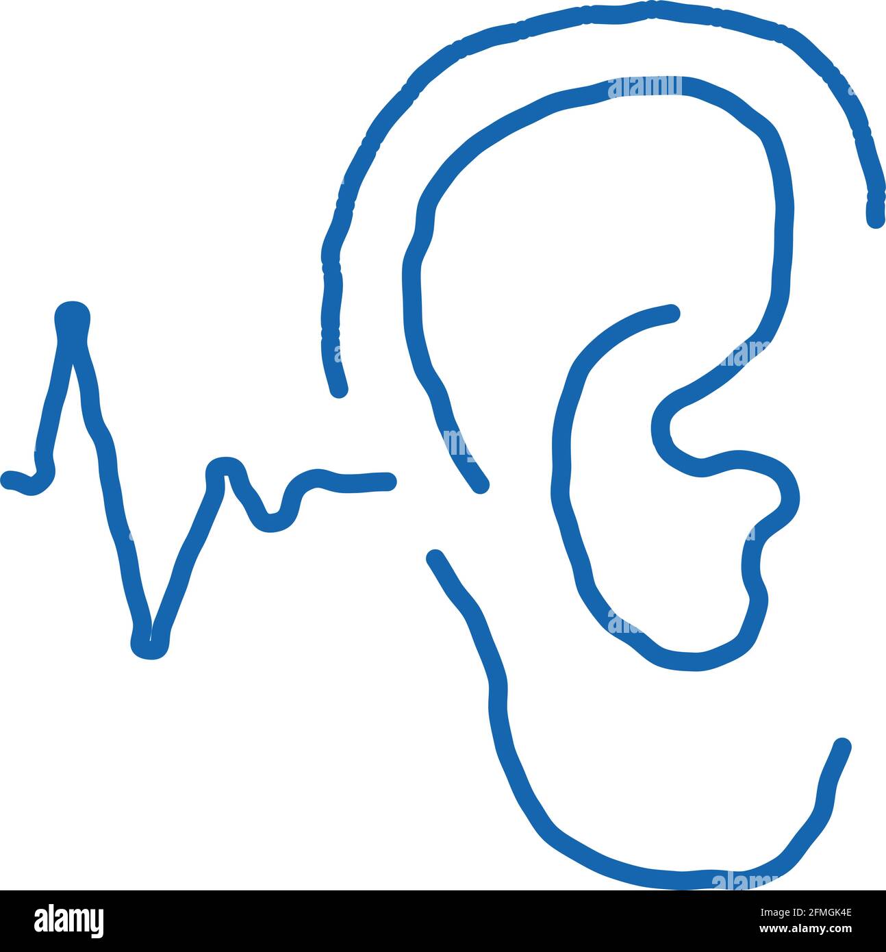 Making Sounds By Ear doodle icon hand drawn illustration Stock Vector ...