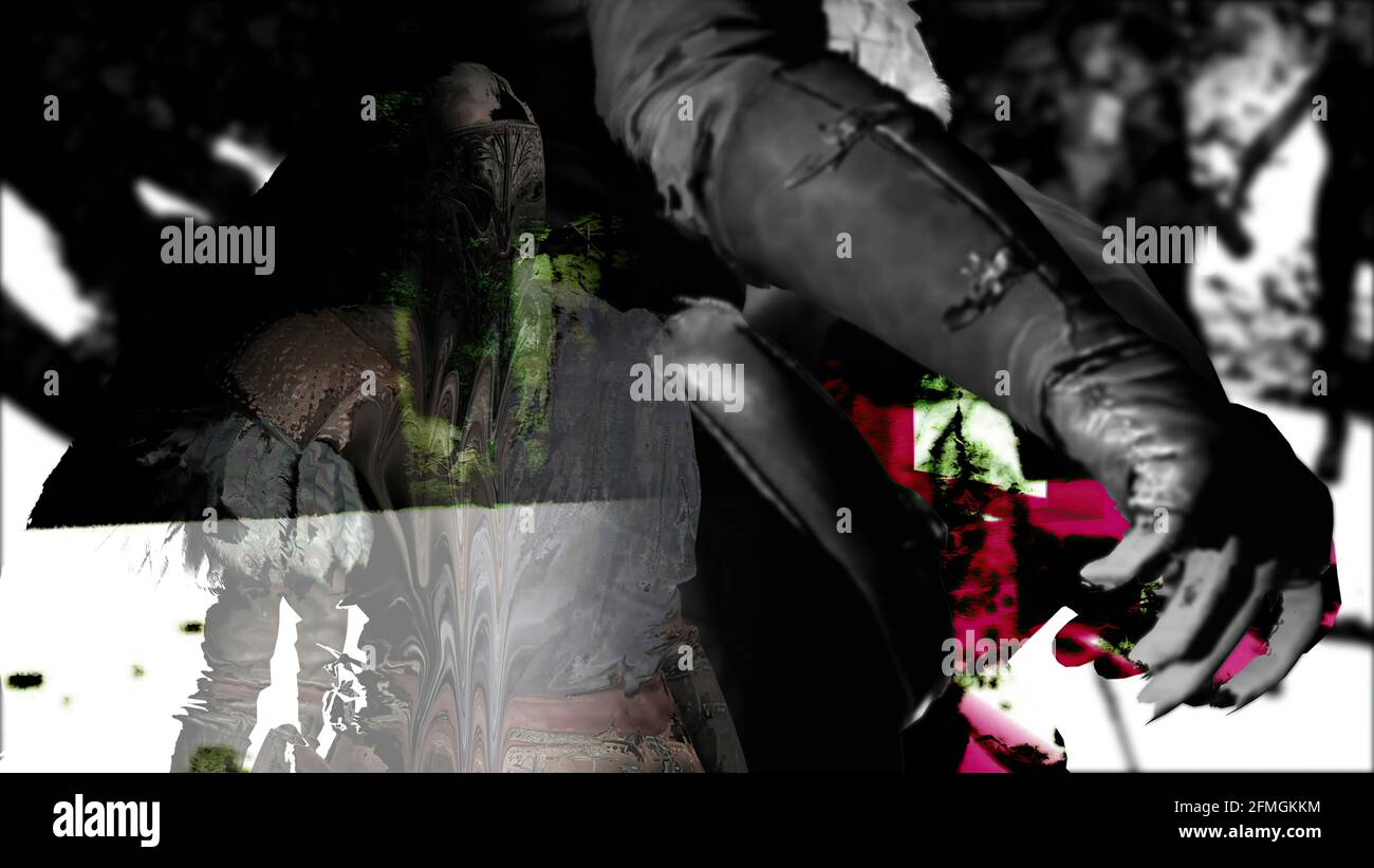 3D illustration - Disturbing Horror Background Stock Photo - Alamy