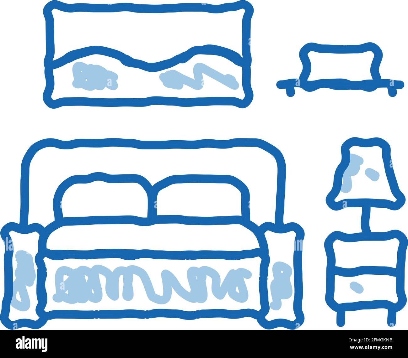 Bedroom doodle icon hand drawn illustration Stock Vector Image & Art ...