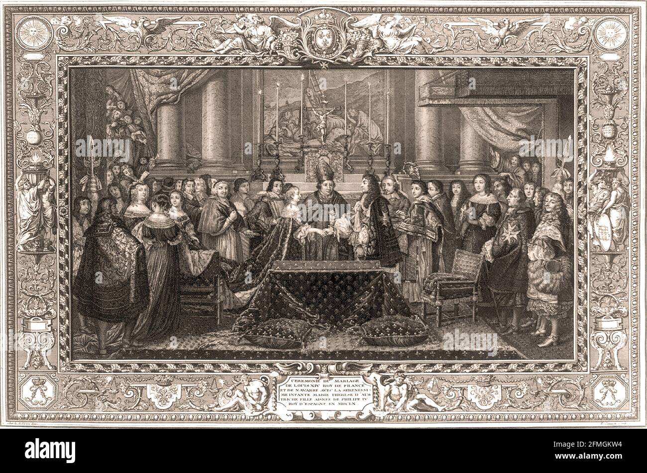 The solemnization of the marriage between Louis XIV, King of France ...